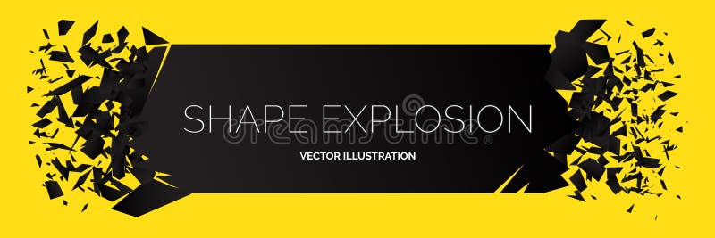 Shape Explosion, Destructive Shapes, Debris Isolated Stock Vector ...