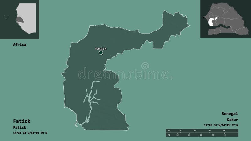 Fatick, Region of Senegal,. Previews. Administrative Stock Illustration ...