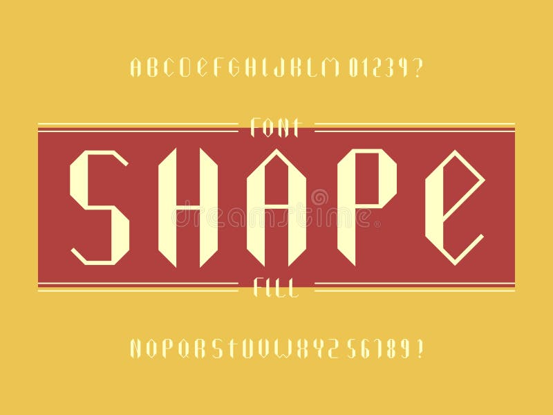 Shape Fill Font. Vector Alphabet Stock Vector - Illustration of shape ...
