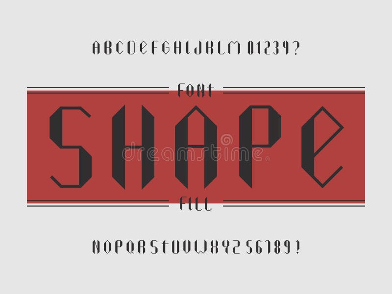 Shape Fill Font. Vector Alphabet Stock Vector - Illustration of number ... Shape Fill Font. Vector Alphabet Stock Vector - Illustration of number ...