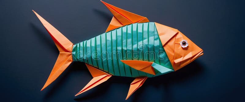 The Shape of a Fish Completely Folded Out of Paper, Abstract ...
