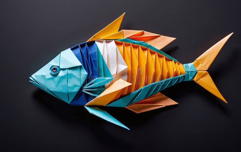 The Shape of a Fish Completely Folded Out of Paper, Abstract ...