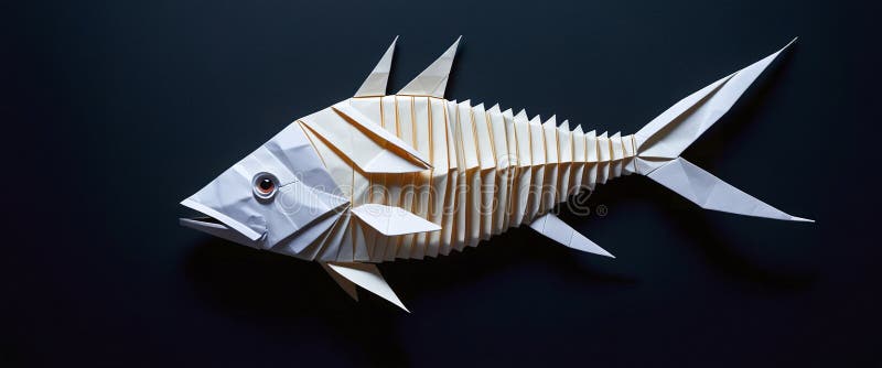 The Shape of a Fish Completely Folded Out of Paper, Abstract ...