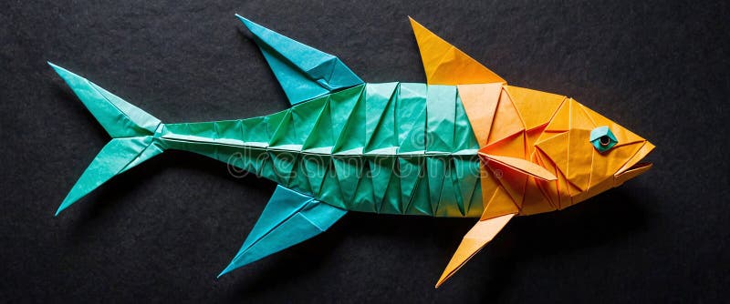 The Shape of a Fish Completely Folded Out of Paper, Abstract ...