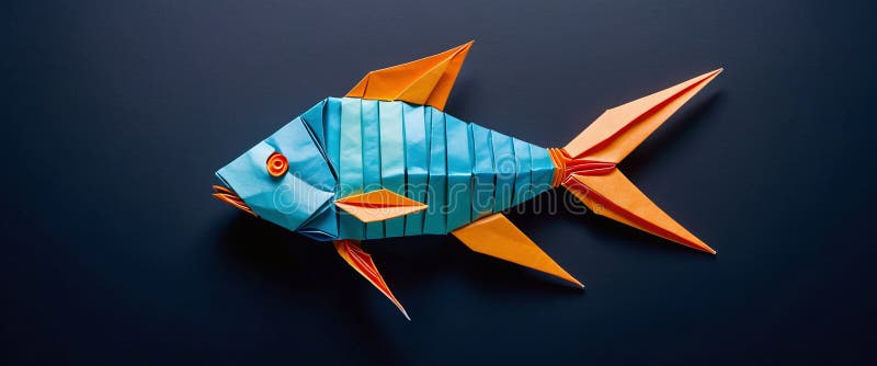 The Shape of a Fish Completely Folded Out of Paper, Abstract ...