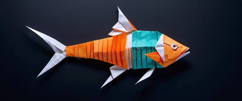 The Shape of a Fish Completely Folded Out of Paper, Abstract ...