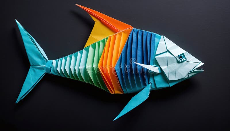 The Shape of a Fish Completely Folded Out of Paper, Abstract ...