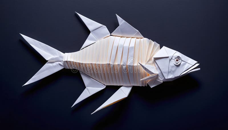 The Shape of a Fish Completely Folded Out of Paper, Abstract ...