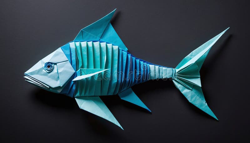 The Shape of a Fish Completely Folded Out of Paper, Abstract ...