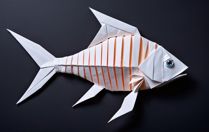 The Shape of a Fish Completely Folded Out of Paper, Abstract ...