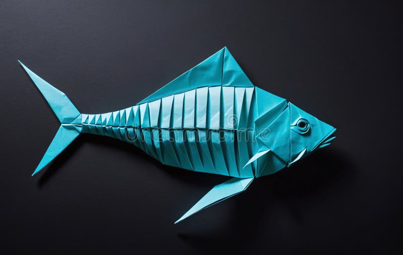 The Shape of a Fish Completely Folded Out of Paper, Abstract ...