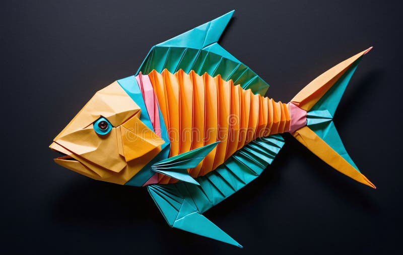 The Shape of a Fish Completely Folded Out of Paper, Abstract ...