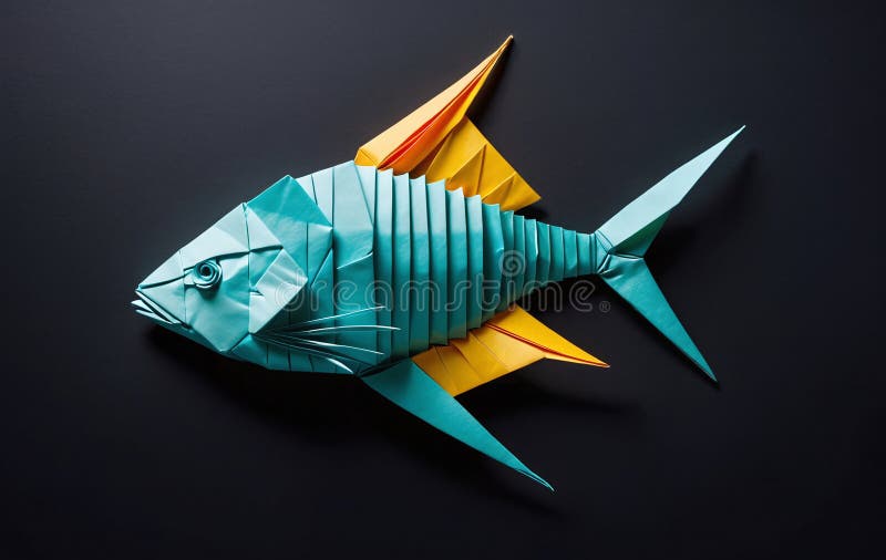 The Shape of a Fish Completely Folded Out of Paper, Abstract ...