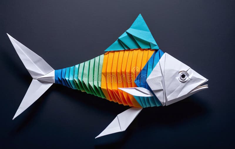 The Shape of a Fish Completely Folded Out of Paper, Abstract ...