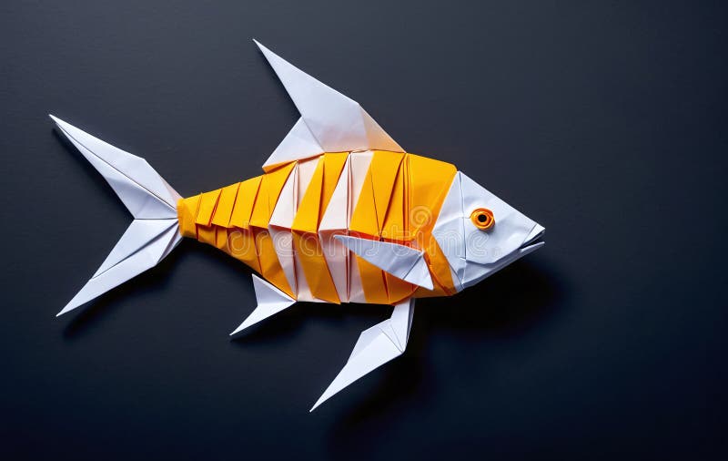 The Shape of a Fish Completely Folded Out of Paper, Abstract ...