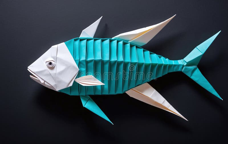 The Shape of a Fish Completely Folded Out of Paper, Abstract ...