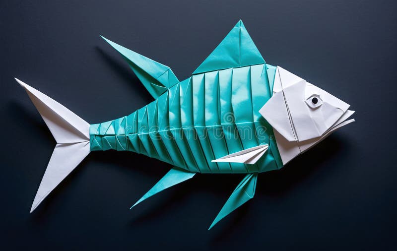 The Shape of a Fish Completely Folded Out of Paper, Abstract ...