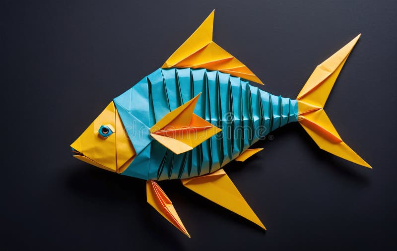 The Shape of a Fish Completely Folded Out of Paper, Abstract ...