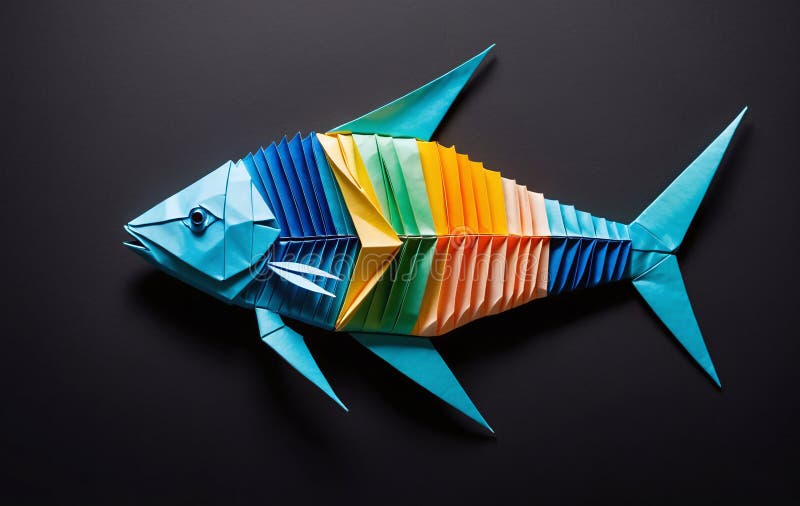 The Shape of a Fish Completely Folded Out of Paper, Abstract ...