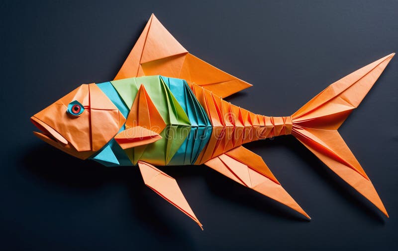 The Shape of a Fish Completely Folded Out of Paper, Abstract ...