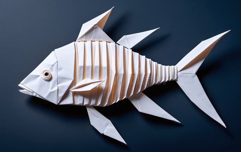 The Shape of a Fish Completely Folded Out of Paper, Abstract ...