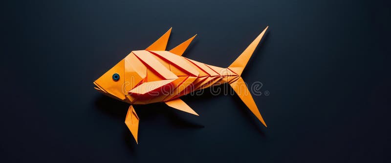 The Shape of a Fish Completely Folded Out of Paper, Abstract ...