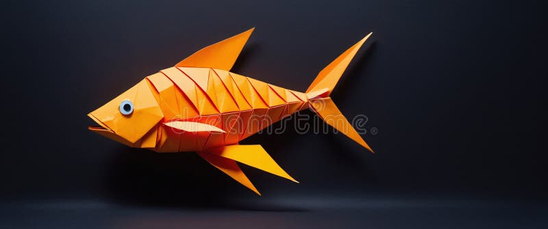 The Shape of a Fish Completely Folded Out of Paper, Abstract ...
