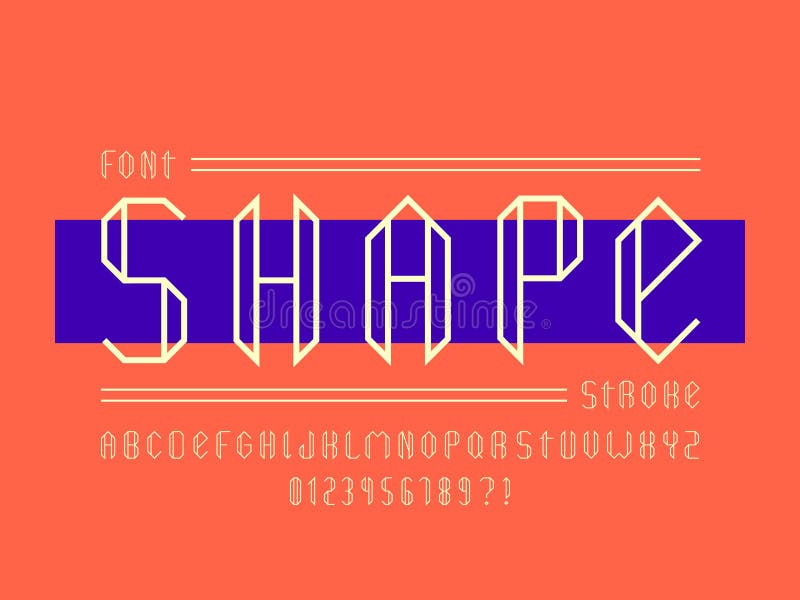 Shape Font. Vector Alphabet Stock Vector - Illustration of sign, letter ...