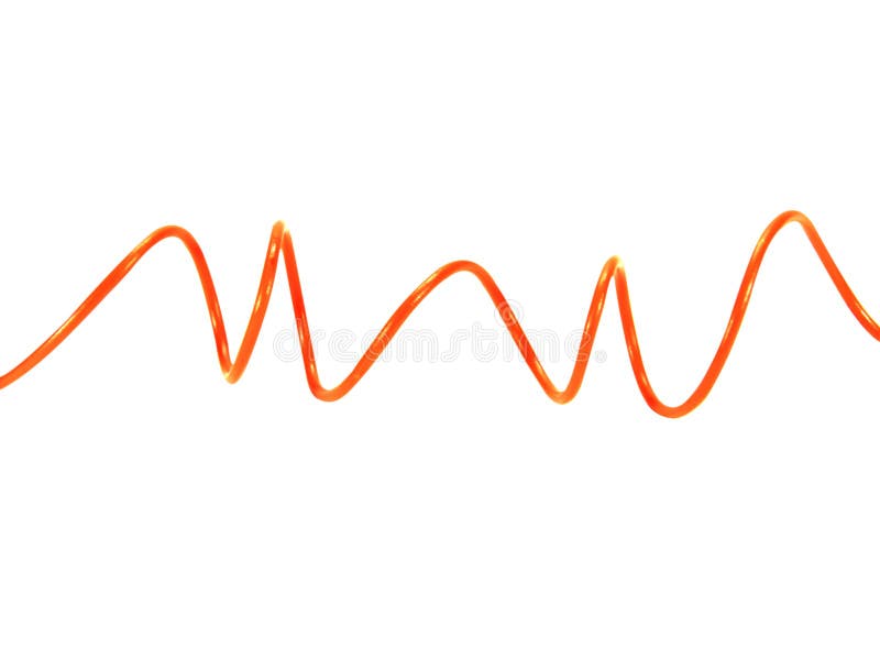 Orange Wire Cable of Usb and Adapter Isolated on White Background ...