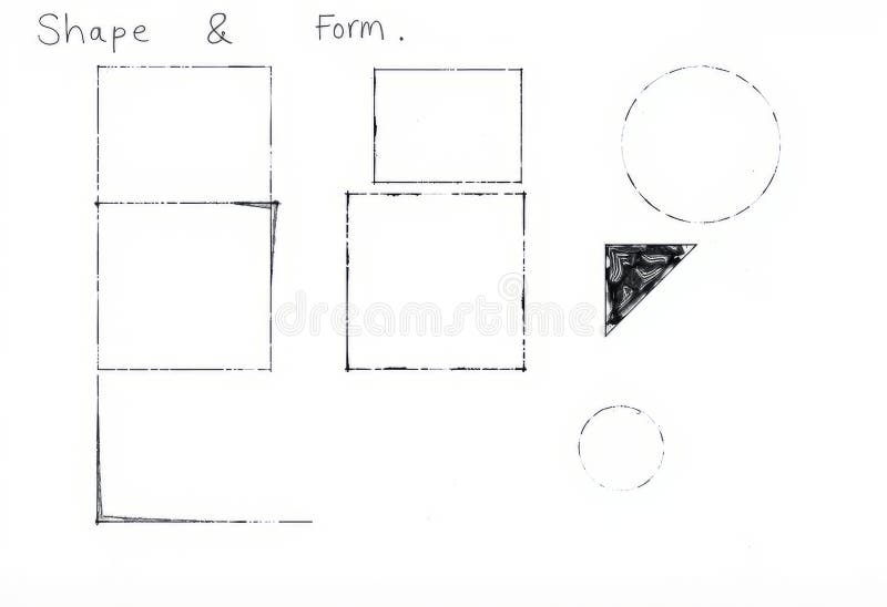 Shape Form Study an Exploration of Basic Geometric Shapes and F Stock ...