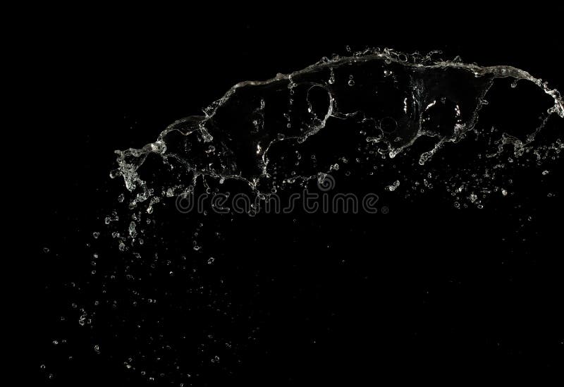 Shape Form Throw of Water Splashes into Drop Water Attack Fluttering in ...