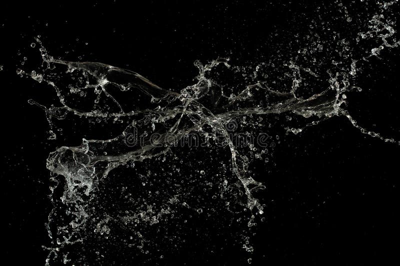 Shape Form Throw of Water Splashes into Drop Water Attack Fluttering in ...