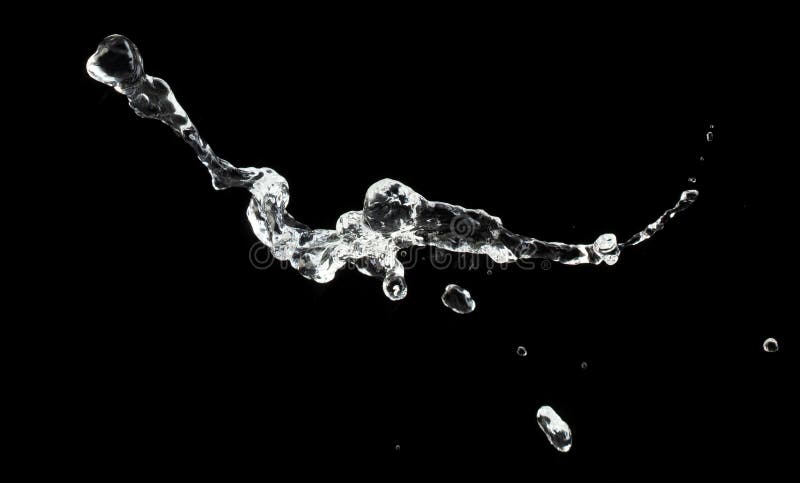 Shape Form Throw of Water Splashes into Line Water in Air and Stop ...