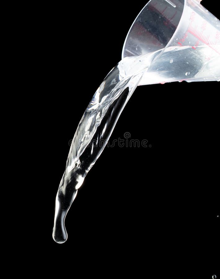Shape Form Throw of Water Splashes into Line Water in Air and Stop ...