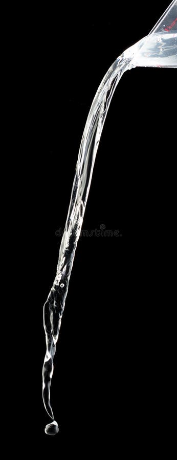 Shape Form Throw of Water Splashes into Line Water in Air and Stop ...