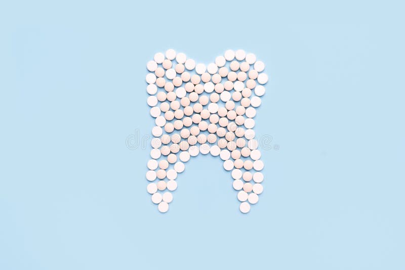 Shape Form Tooth Made of Pills. Dental Clinic Concept Stock Image ...