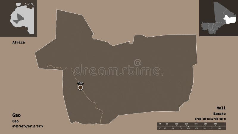 Gao, Region of Mali,. Previews. Administrative Stock Illustration ...