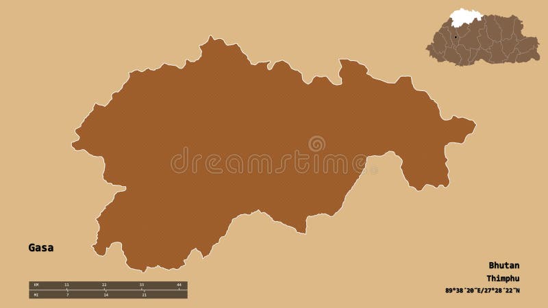 Gasa, District of Bhutan,. Previews. Bilevel Stock Illustration ...