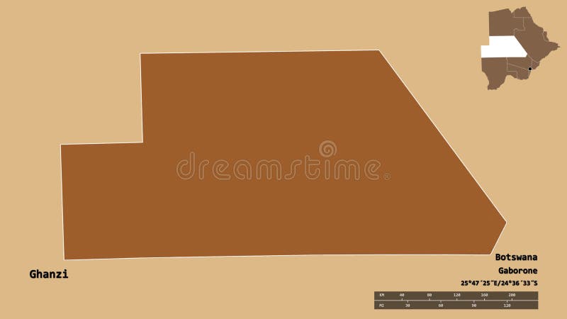 Ghanzi, District of Botswana, Zoomed. Pattern Stock Illustration ...
