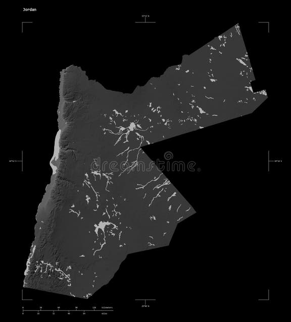 Jordan Shape on Black. Grayscale Stock Illustration - Illustration of ...