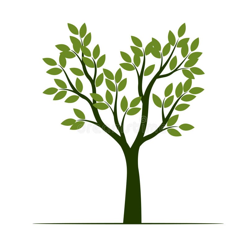 Shape of Green Tree with Leaves. Vector Illustration Stock Vector ... Shape of Green Tree with Leaves. Vector Illustration Stock Vector ...
