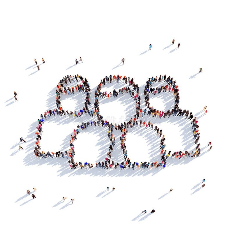 Group People Shape Growing Graph Stock Vector - Illustration of group ...