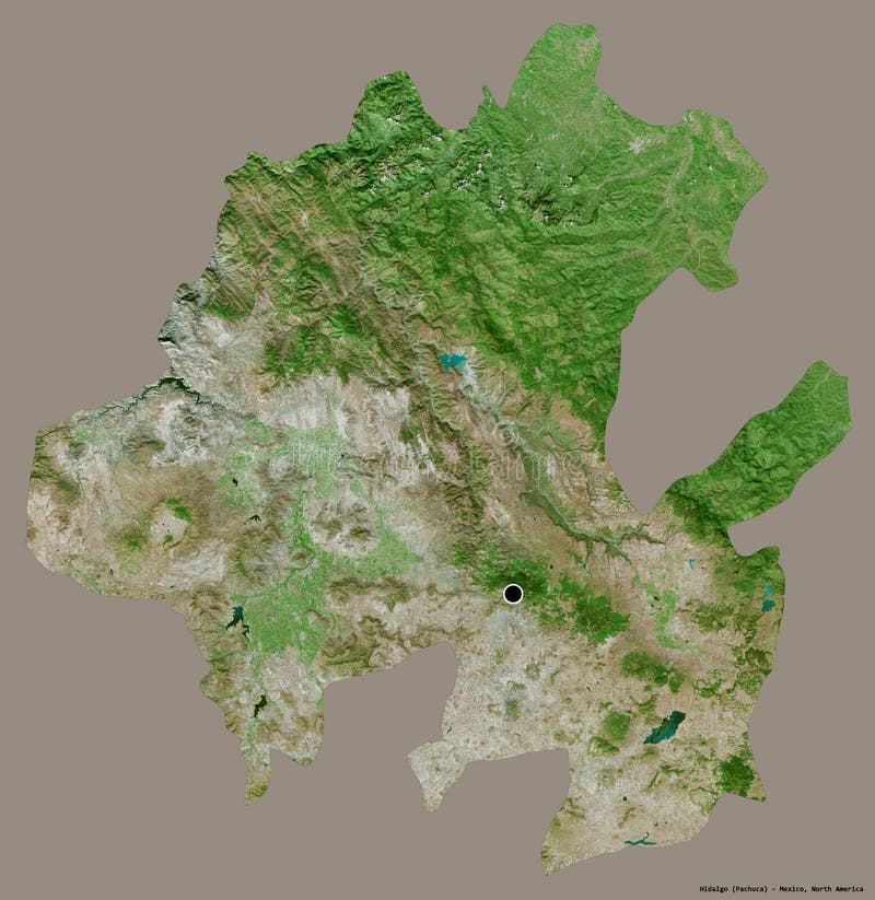 Hidalgo, State of Mexico, on Solid. Satellite Stock Illustration ...