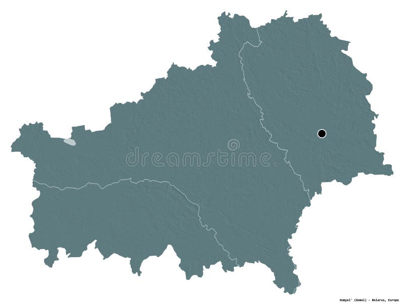 Homyel , Region of Belarus, on White. Administrative Stock Illustration ...