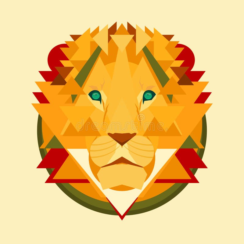 Shape Illustration of a Lion Stock Illustration - Illustration of lion ...