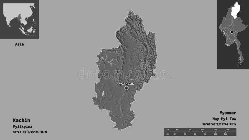 Kachin State Administrative Divisions of Myanmar, Republic of the Union ...