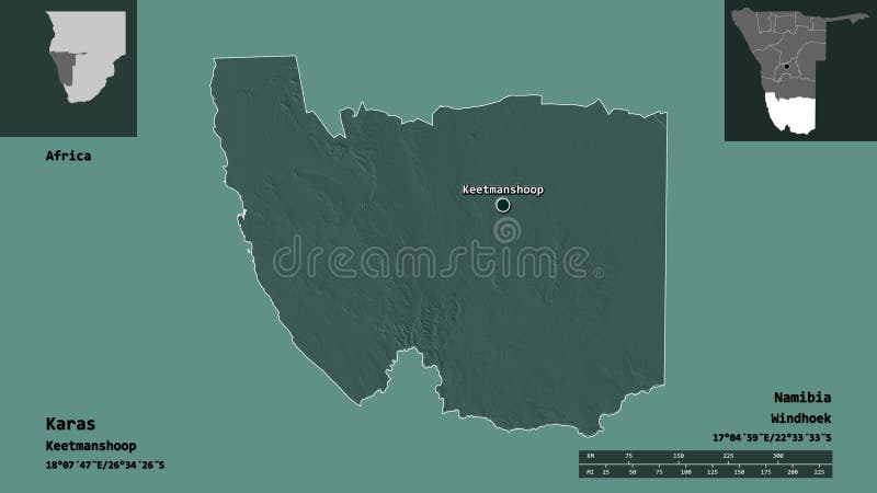 Karas, Region of Namibia,. Previews. Administrative Stock Illustration ...