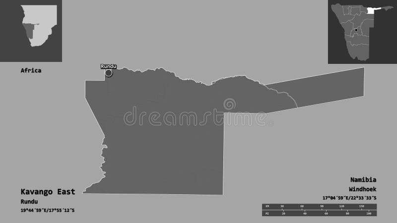 Kavango East, Region of Namibia,. Previews. Bilevel Stock Illustration ...