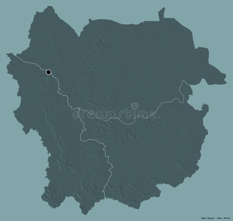 Kayes, Region of Mali, on Solid. Administrative Stock Illustration ...