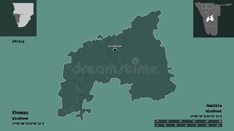 Khomas, Region of Namibia,. Previews. Administrative Stock Illustration ...